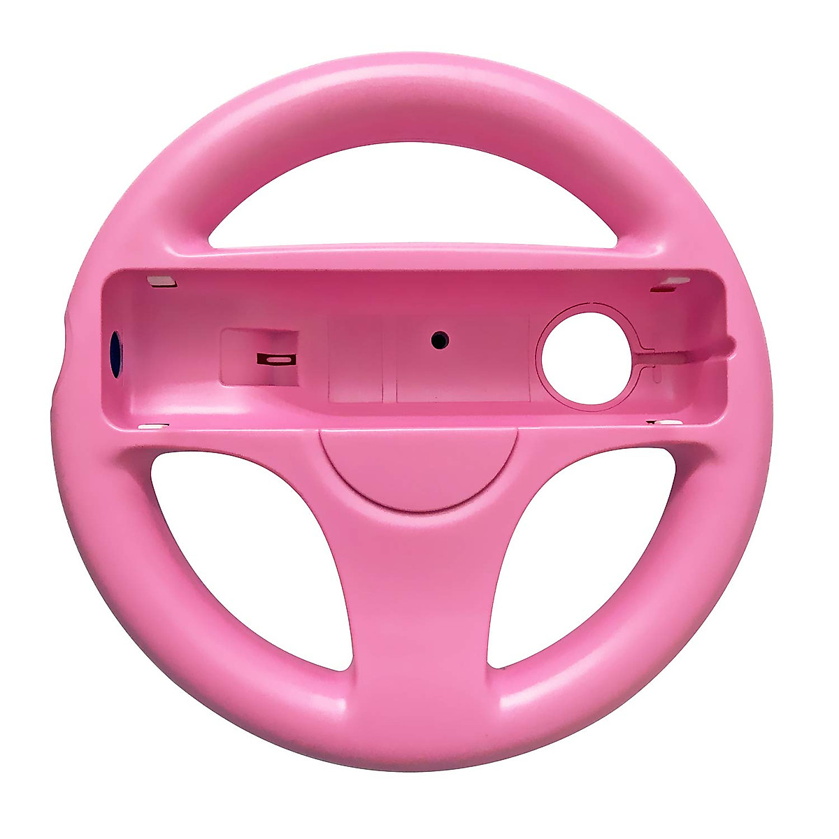 Jadebones 2 Pack Racing Steering Wheel with Wrist Strap for Wii and Wii U Remote Controller (Pink+Green)