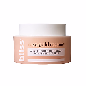 Bliss Rose Gold Rescue Gentle Moisturizer for Sensitive Skin | Fragrance-Free, Calming Daily Hydration with Rose Water & Colloidal Gold| 1.7 oz