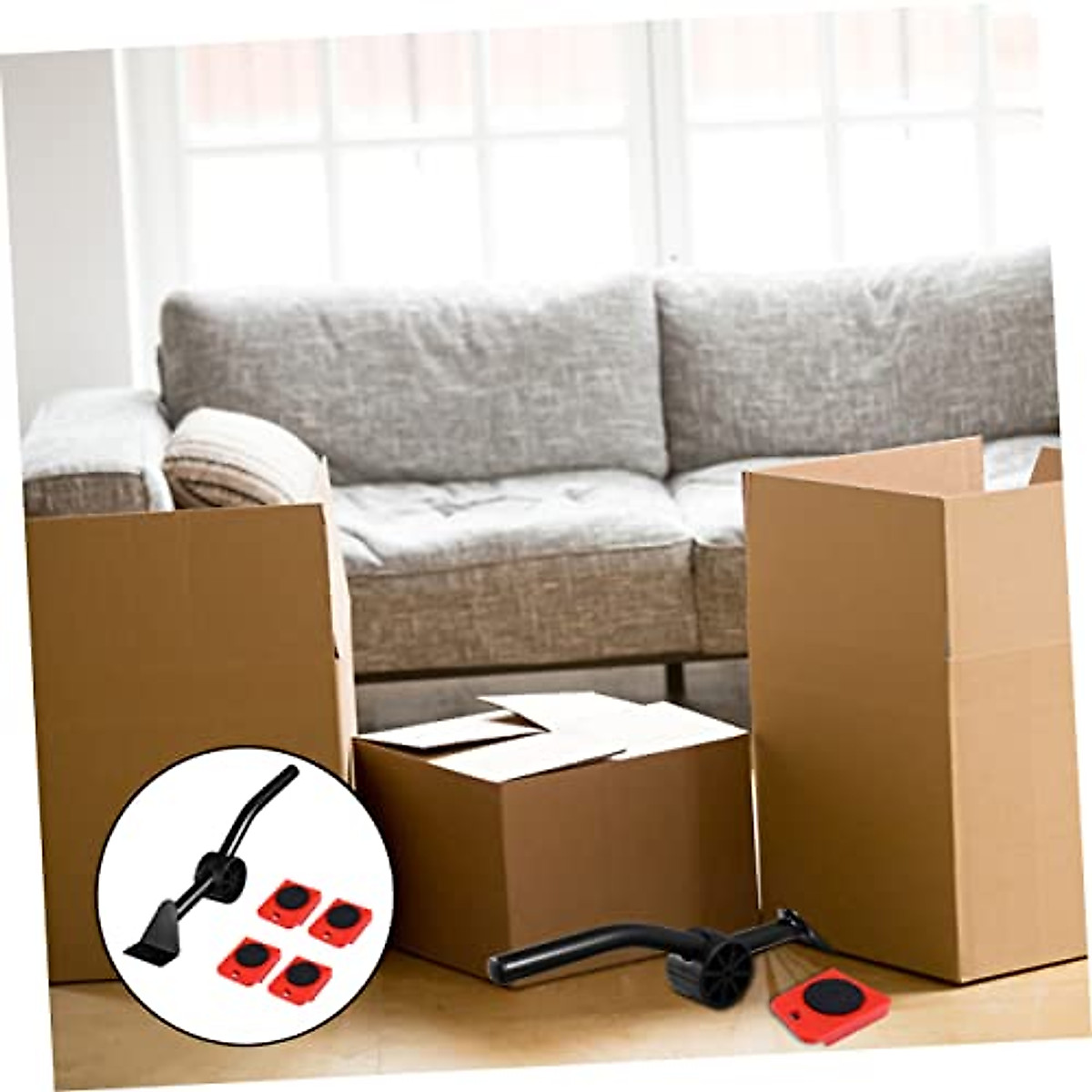 CLISPEED Furniture Slides Kit 2pcs Moving Tools Portable Couch Wheel Carrier Plastic Heavy Furniture Roller Move Tools