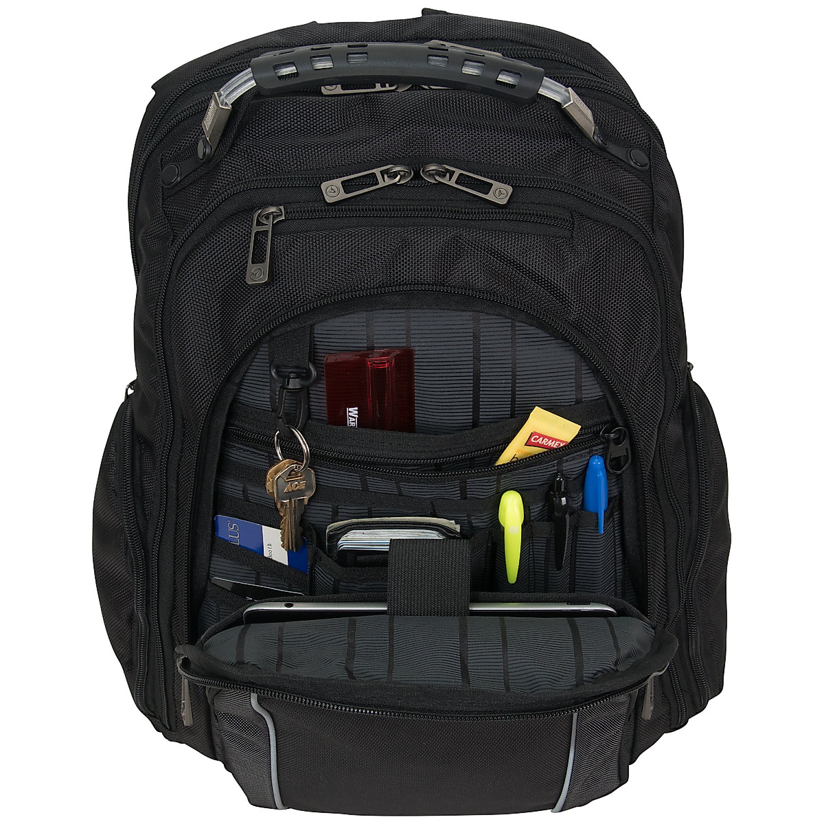 HERITAGE TRAVELWARE Travelier Dual Compartment Checkpoint-Friendly 17" Laptop Business Backpack, Black, One Size