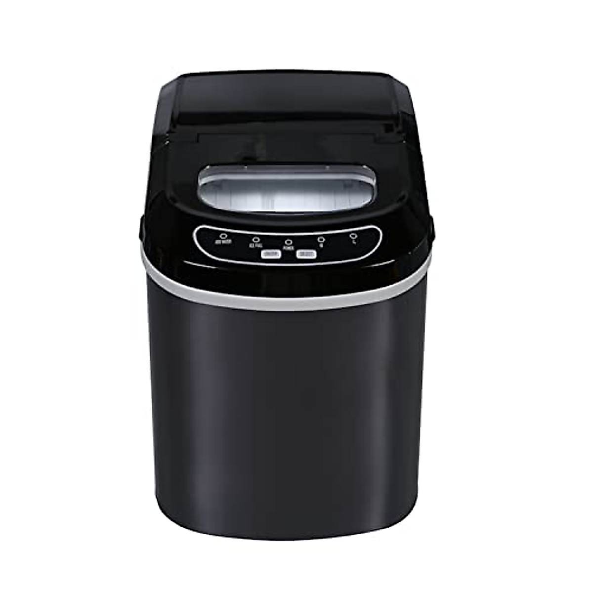 WANDOR HZB-12A Compact Portable Top Load Ice Maker Countertop Tabletop Appliance w/ 1.8 Pound Ice Capacity, Removable Basket, and LED Display, Black