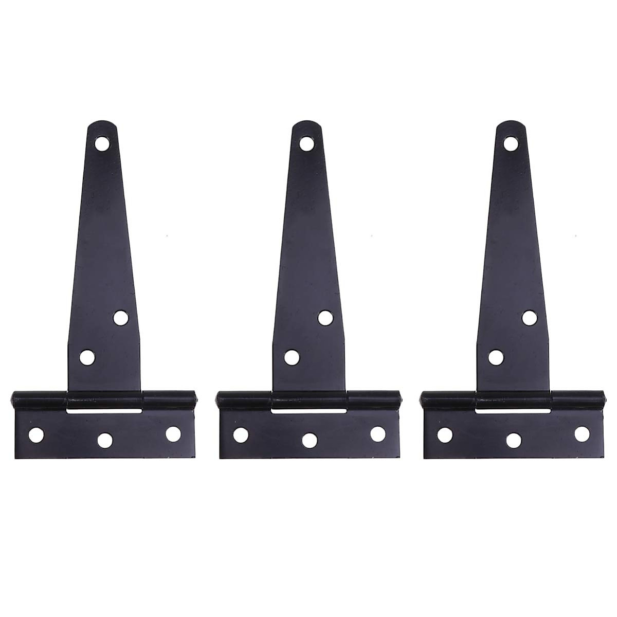 Hemoton 6PCS 4 gate Hinges for Wooden Fences Door Hinges Hardware Fence Hinges Garden shed Hinges T Shape Hinge self Closing Door Hinges Barn gate Hinges barn Door gate Steel Door Ball