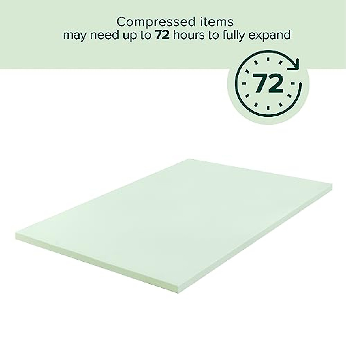 ZINUS 1.5 Inch Green Tea Memory Foam Mattress Topper, Pressure-Relieving Layers, CertiPUR-US Certified, Twin