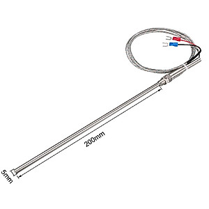 uxcell K Type Thermocouple M8 5x200mm Temperature Probe Sensor(0 to 600C) 5ft