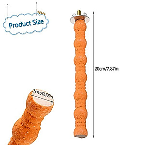Freiomyi Bird Perches Stand Natural Wood Parrots Paw Grinding Stick Cagestand Toys Rough-surfaced Standing Pole Cage Accessories for Budgies, Parakeet, Cockatiels, Lovebirds(Random Color)