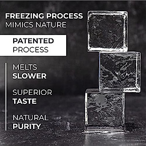 True Cubes Clear Ice Cube Maker, Clear Ice Mold - 4 Large Clear Ice Cubes for Cocktails, Drinks & Whiskey - BPA-Free Silicone Square Ice Cube Mold - Whiskey Gifts for Men