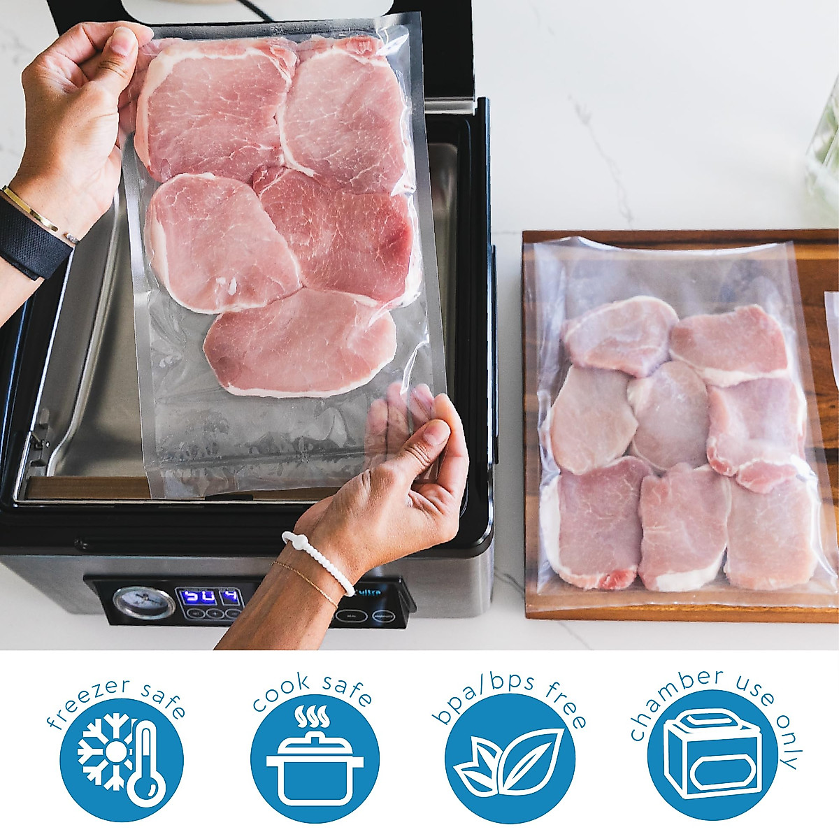 Avid Armor Chamber Machine Pouches 3.5mil, Pre-Cut Chamber Vacuum Sealer Bags, Heavy Duty Seal Pouch, BPA-Free Chamber Sealer, Assorted Size Pack, 6"x10", 8"x12" - Pack of 280