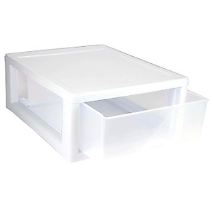 Sterilite 16 Quart Clear Plastic Stacking Storage Drawer Container Box (6 Pack) + 6 Quart Storage Drawer Container Box (6 Pack)