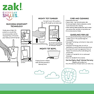 Zak Designs Unicorn Mighty Tot Kids Tumbler with Screw-On Lid and Silicone Straw, Durable and Spill-Proof with Tip-Proof Base is Easy to Lift, Perfect Baby Cup Bundle (10 oz, 2-Piece Set, Unicorn)