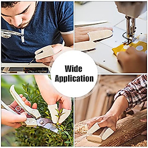 60 Pieces Cotton Finger Cots Reusable Finger Toe Sleeves Wear Resistant Thumb Protector Fingertips Cushion Cover for Kitchen Garden Sculpture Work (3 Inch & 2 Inch)