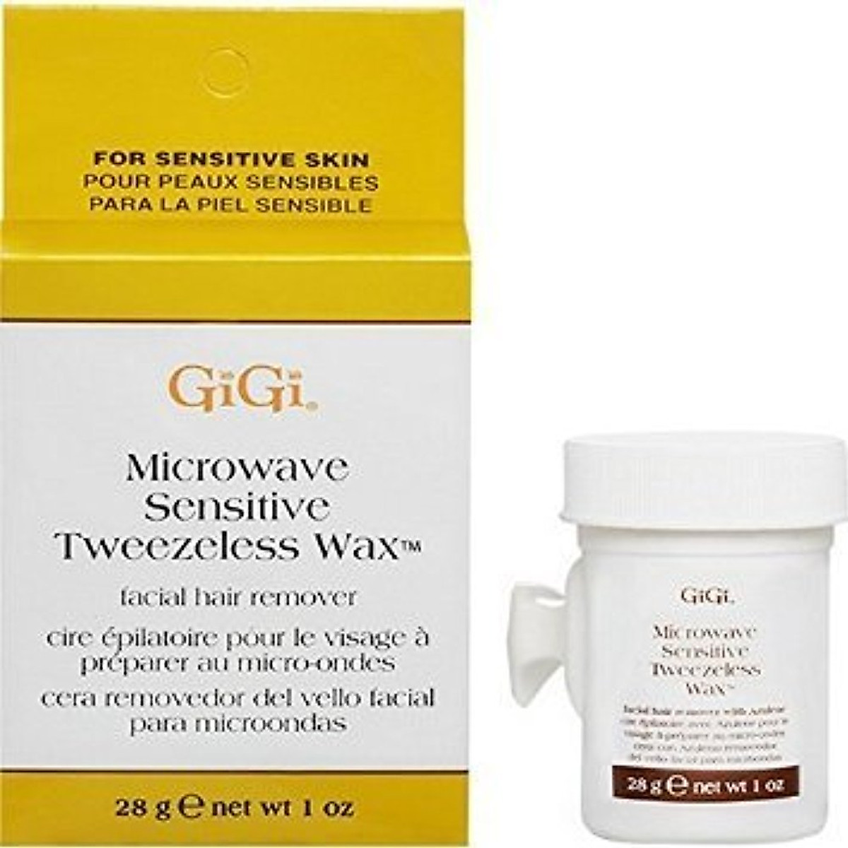 GiGi Microwave Tweezeless Wax, 1 Ounce (Pack of 3)