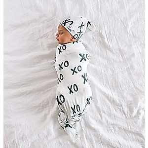 Copper Pearl Baby Beanie Hat Top Knot Stretchy Soft XOXO