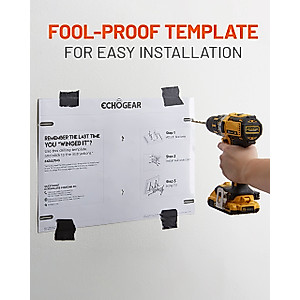 ECHOGEAR Full Motion Articulating TV Wall Mount Bracket for TVs Up to 82" - Smooth Extension, Swivel, & Tilt - Wall Template for Easy Install - Centers & Levels After Mounting Plus Hides Your Cables