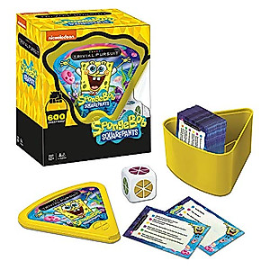 Trivial Pursuit SpongeBob SquarePants Quickplay Edition | Trivia Game Questions from Nickelodeon's SpongeBob SquarePants | 600 Questions & Die in Travel Container | Officially Licensed SpongeBob Game