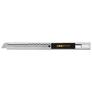 OLFA 9mm Stainless Steel Utility Knife (SVR-1) - Multi-Purpose Retractable Precision Knife w/ Snap-Off Blade, Replacement Blades: Any OLFA 9mm Blade