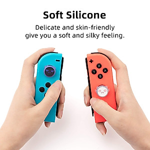 GeekShare 4PCS Cute Ghost Halloween Thumb Grip Caps,Soft Silicone Joystick Cover Compatible with Nintendo Switch/OLED/Switch Lite