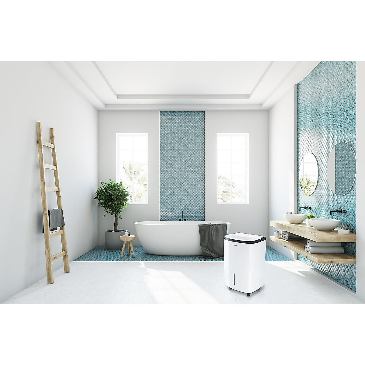 Honeywell 30 Pint Energy Star Dehumidifier with 5 Year Warranty for Basement & Medium Rooms with Mirage Display and Washable Filter to Remove Odor & Filter Change Alert