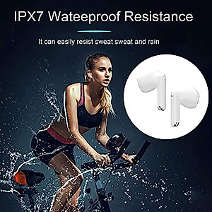 Wireless Earbuds,Bluetooth 5.2 Touch Control Built in Mic Ear Buds Noise Cancelling Air Buds Headphones with 48Hrs Charging Case Waterproof Deep Bass Headset for iPhone Samsung Android in-Ear Earbuds