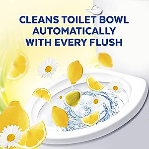 Lysol Automatic In-The-Bowl Toilet Cleaner, Cleans and Freshens Toilet Bowl, Lemon Breeze Scent, 2 Count (Pack of 1)