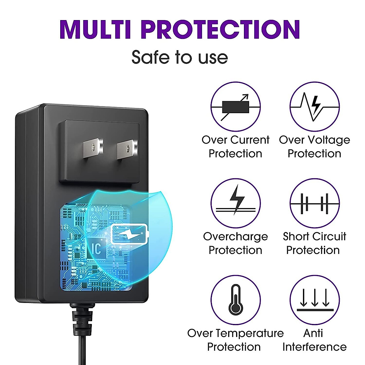 Guy-Tech 5V 2A AC/DC Adapter Compatible with G/N/SURF/Play/DB Wireless Router N150 N300 N450 N600 N750 Play N450 4-Port Gigabit Wireless N Router Power Supply Cord Cable Charger