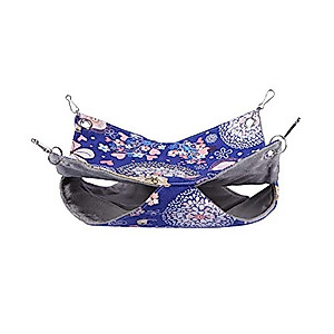 Bird Double Hammock Warm Nest Bed for Parrot Budgie Parakeet Cockatiel Conure Lovebird Hamster Rat Mice Chinchinlla (L)