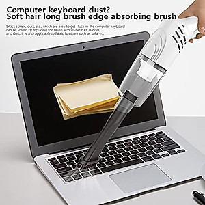 Dianli Cordless Vacuum Cleaner with 30 Mins Long Runtime, Powerful Suction,Lightweight Cordless Mattress Vacuum Cleaner, Portable Handheld Lazy Home Vacuum Cleaner, for Bed, Sofa, Carpet, Car (White)