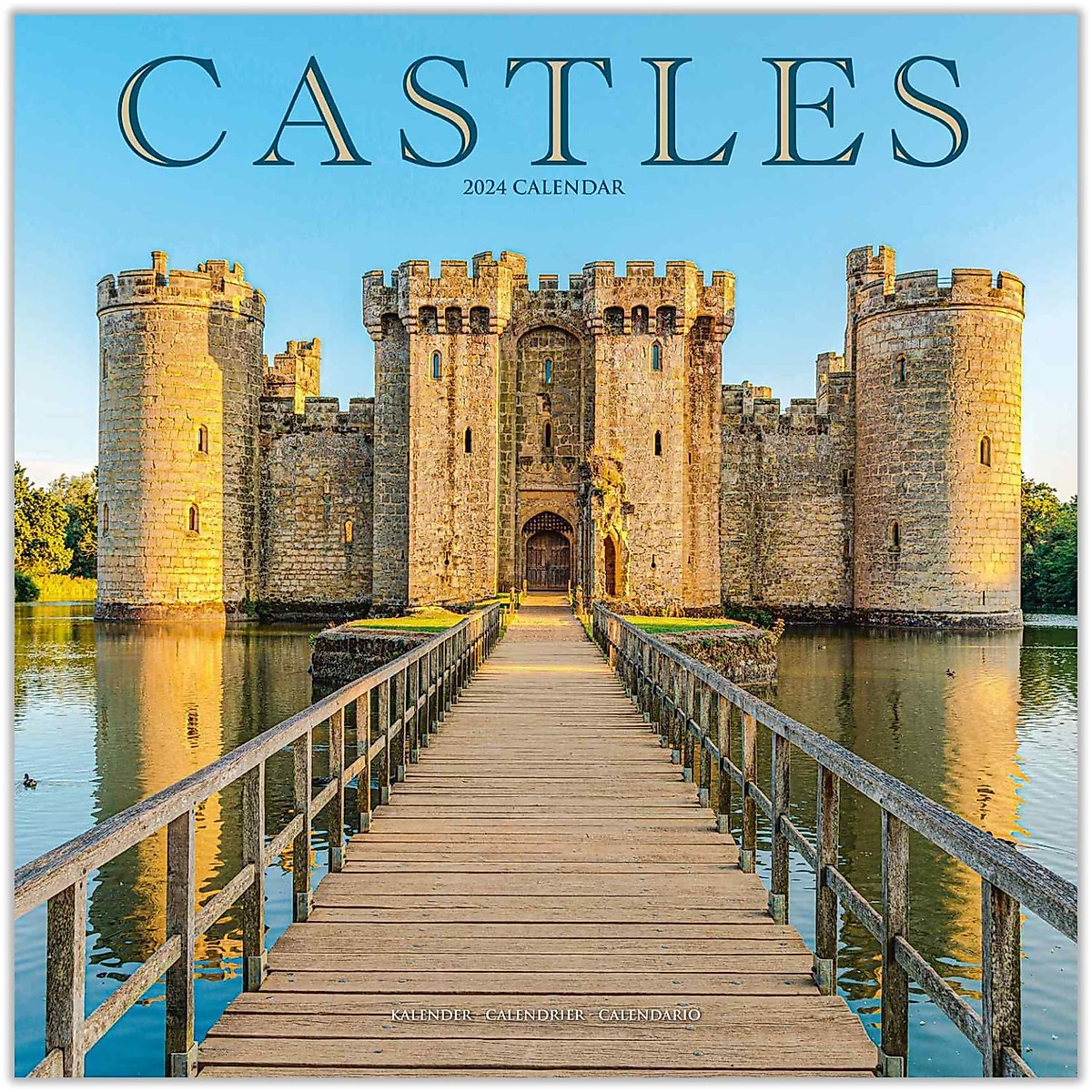 2023 2024 Castles Monthly Wall Calendar - Travel Calendar - 12 x 24 Open - Thick No-Bleed Paper - Giftable - Academic Teacher's Planner Calendar Organizing & Planning Calendar