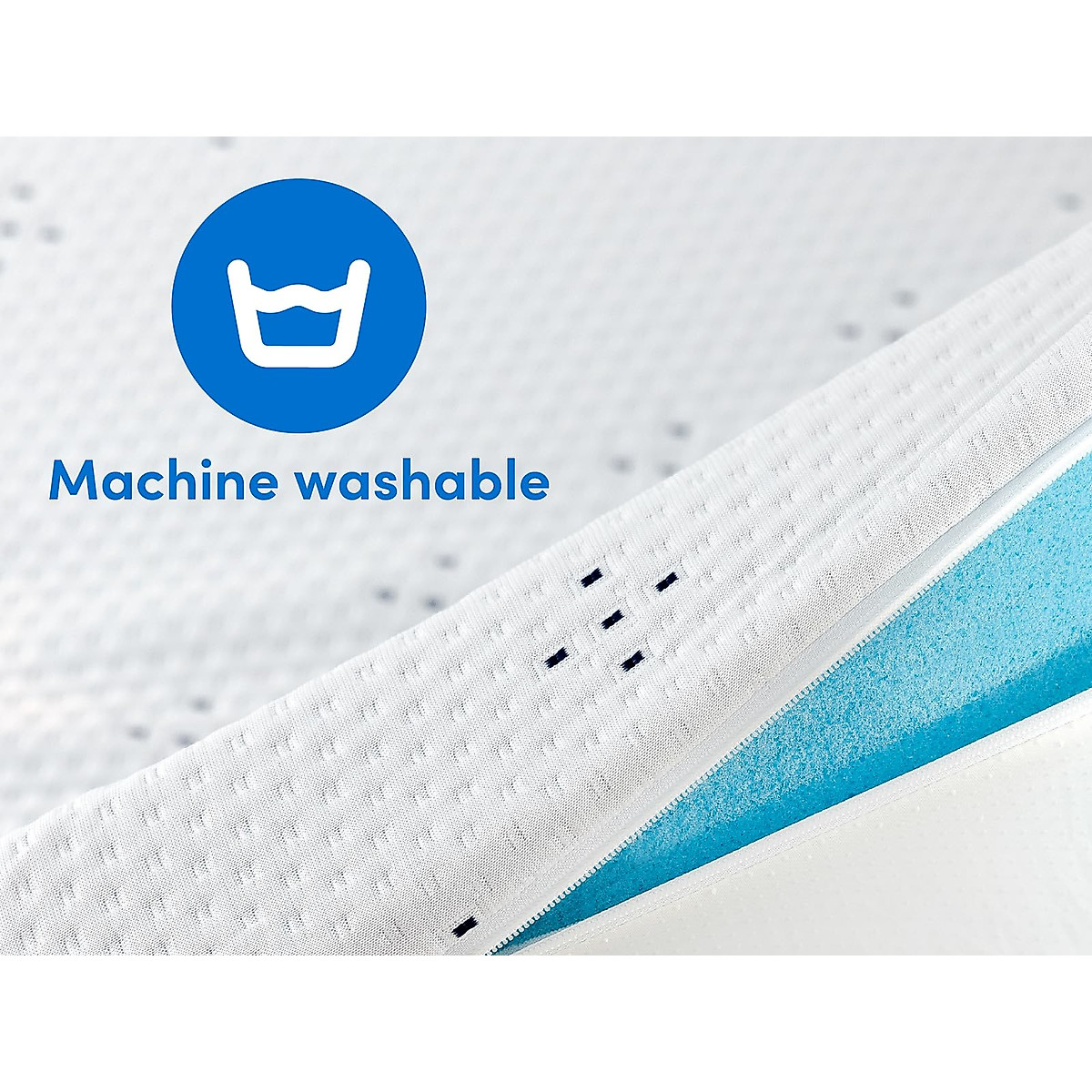 Sleepy's 3 inch Gel Memory Foam Mattress Topper | Breathable & Cooling | CertiPUR-US Certified | Pressure Relieving Comfort & Support | King: 3" H x 76" W x 80" D