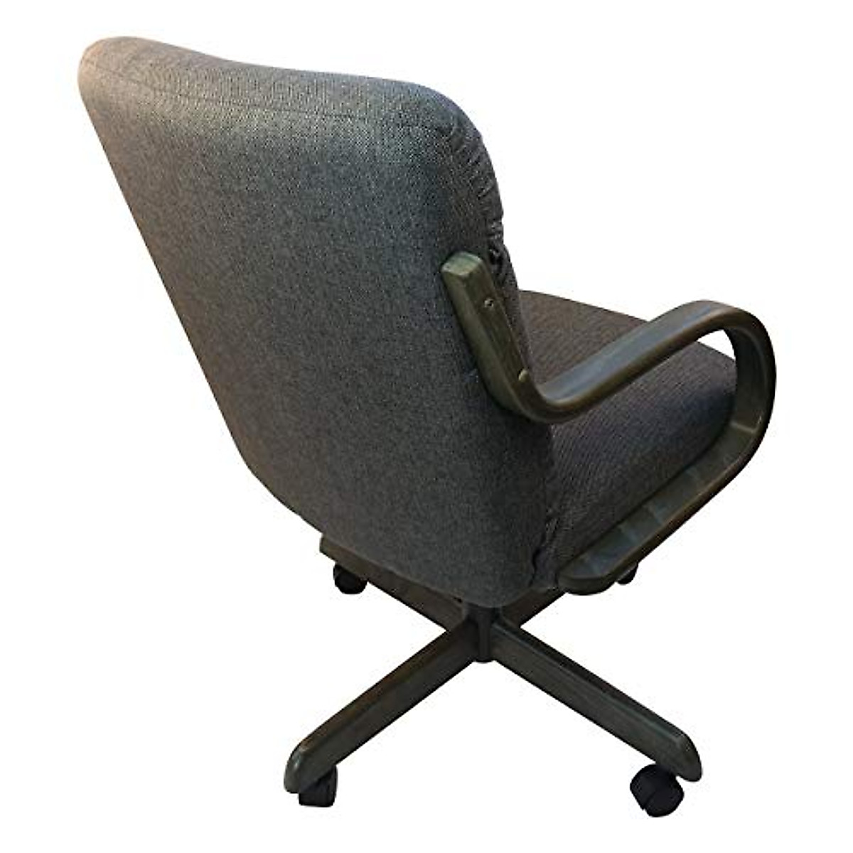 Caster Chair Company Garrett Swivel Tilt Caster Dining Arm Chair in Smoke Tweed Fabric (1 Chair)