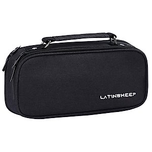 WYCY Pencil Case Canvas Pencil Pouch Big Capacity Organizer with Compartmens Multifunctional Pencil Box with Zipper (Black)
