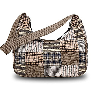 Bella Taylor Ashmont Blakely Quilted Cotton Country Patchwork Small Shoulder Hobo Bag