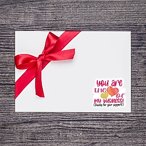 You are The Love of My Business Stickers,Thank You Stickers,Handmade Stickers,Small Shop Stickers,Envelopes Stickers for Small Business, Online Retailers,Handmade Goods,500 Labels Per Roll