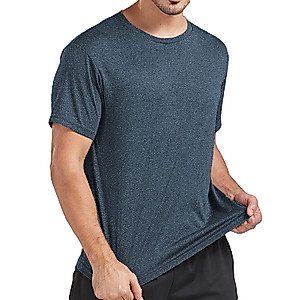 5 Pack Men's Dry Fit T Shirts, Athletic Running Gym Workout Short Sleeve Tee Shirts for Men (US, Alpha, X-Large, Regular, Regular, Set 1)