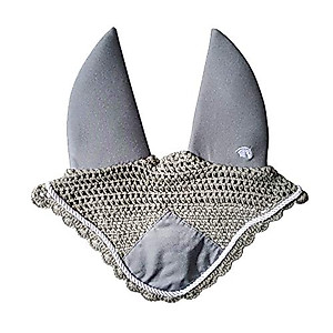Plughz Horse Sound Off Ear Net, Soundless Bonnet (Grey)