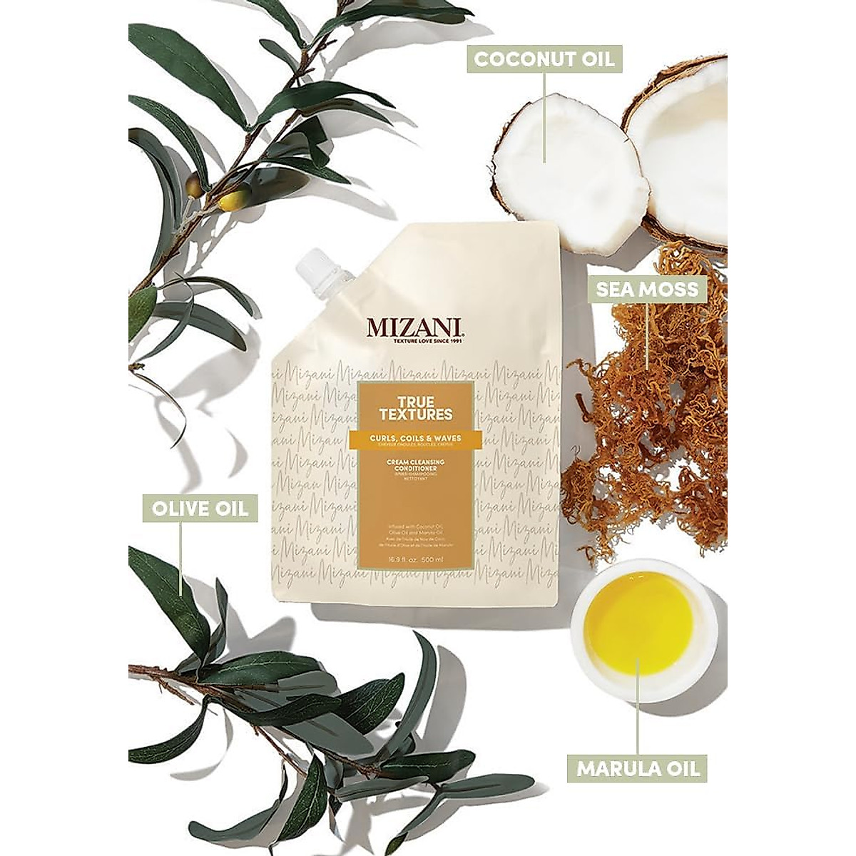 Mizani True Textures Cream Cleansing Conditioner, 16.9 Fl Oz