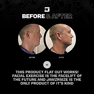 Jawzrsize Pop 'N Go Jaw, Face, and Neck Exerciser - Define Your Jawline, Slim and Tone Your Face, Look Younger and Healthier - Helps Reduce Stress and Cravings - Facial Exerciser (Advanced Green)