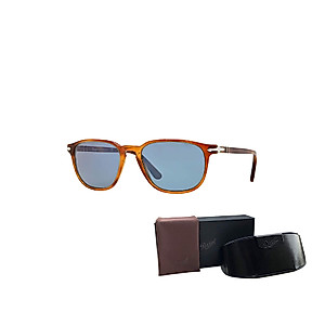 PO3019S 96/56 55MM Terra Di Siena/Light Blue Square Sunglasses for Men + BUNDLE with Designer iWear Eyewear Kit