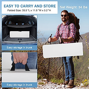 Plastic Folding Benches 6 Foot 2 Pack, Portable Outdoor Bench With Handle & Lock for Picnic Camping Dining Soccer Entertaining Activities, 660LBS, No Assembly