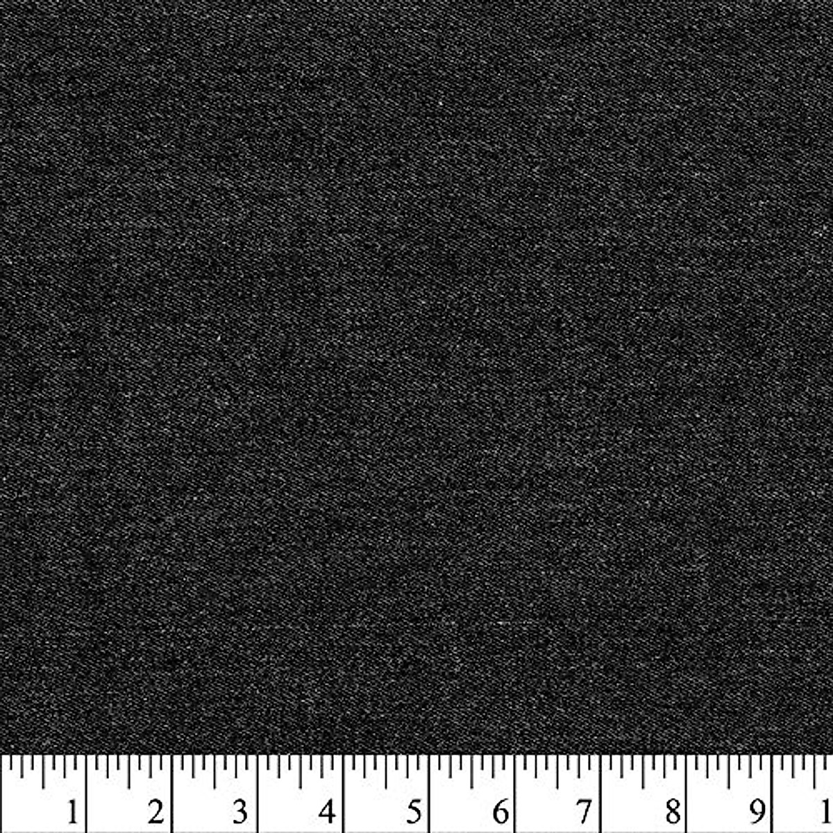 DAVID TEXTILES Solid Black Denim Fabric by The Yard