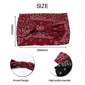 GORTIN Extra Wide Headbands for Women Boho Knotted Turban Head Wraps Stretchy African Head Band Motorcycle Headband Hair Accessories for Women Pack of 3