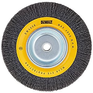 DEWALT Wire Wheel for Bench Grinder, Crimped Wire, 8-Inch