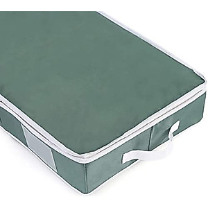 Vencer Holiday 42" Structured Wrap Storage Organizer Under-Bed Storage Container for Holiday Storage of Gift Bags, Green,VHO-029