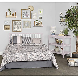 Dream On Me Ridgefield 5-in-1 Convertible Crib in Blush Pink & White, Greenguard Gold Certified