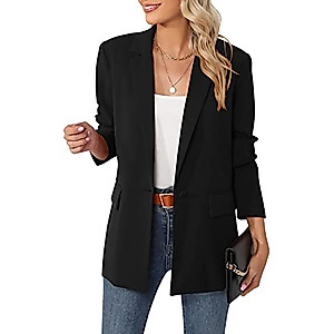 LUYAA Black Blazer for Women Business Professional Oversized Blazers for Women Black S