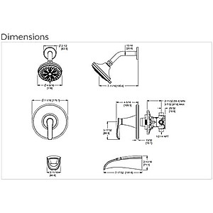 Pfister 8P8-WS2-JDSGS Jaida 1-Handle Tub & Shower Faucet with Adjustable Spray Width In Spot Defense Brushed Nickel
