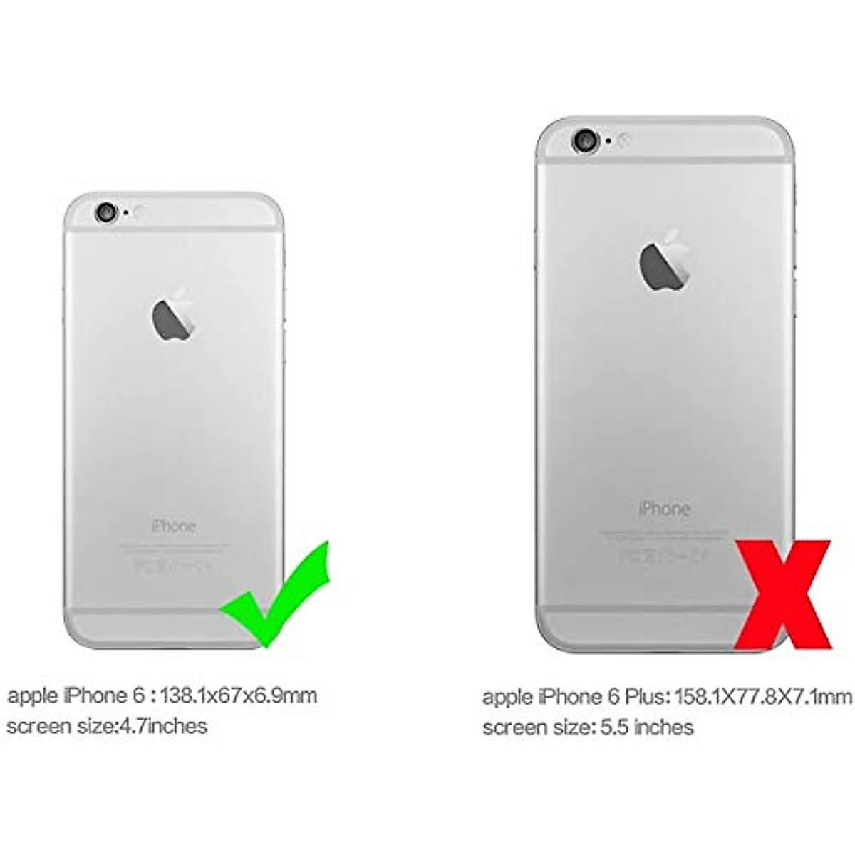 Wallet Case Compatible with iPhone 6, Luxury PU Leather Butterfly Embossed Flip Case with Kickstand Card Holder, Protective Shockproof Case Wrist Strap Removable Flip Cover 4.7 inch