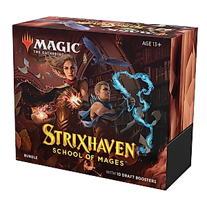 Magic: The Gathering Strixhaven Bundle | 10 Draft Boosters (150 Magic Cards) + Accessories, Brown