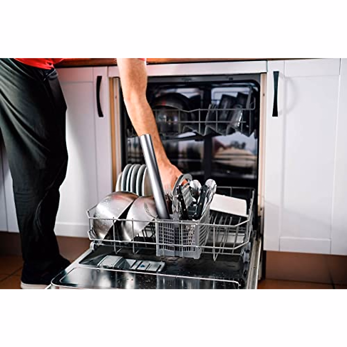 HelferX 15 inch Long Stainless Steel Rolling Pin for Baking - Perfect for Fondant, Dumpling, Ravioli, and Pizza Dough