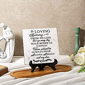 Sympathy Gifts for Loss of Loved One Funeral Plaques in Loving Remembrance Plaques with Plastic Stand Wooden Funeral Sympathy Present Memorial Sorry for Your Loss Plaque Sign in Memory of Loved One