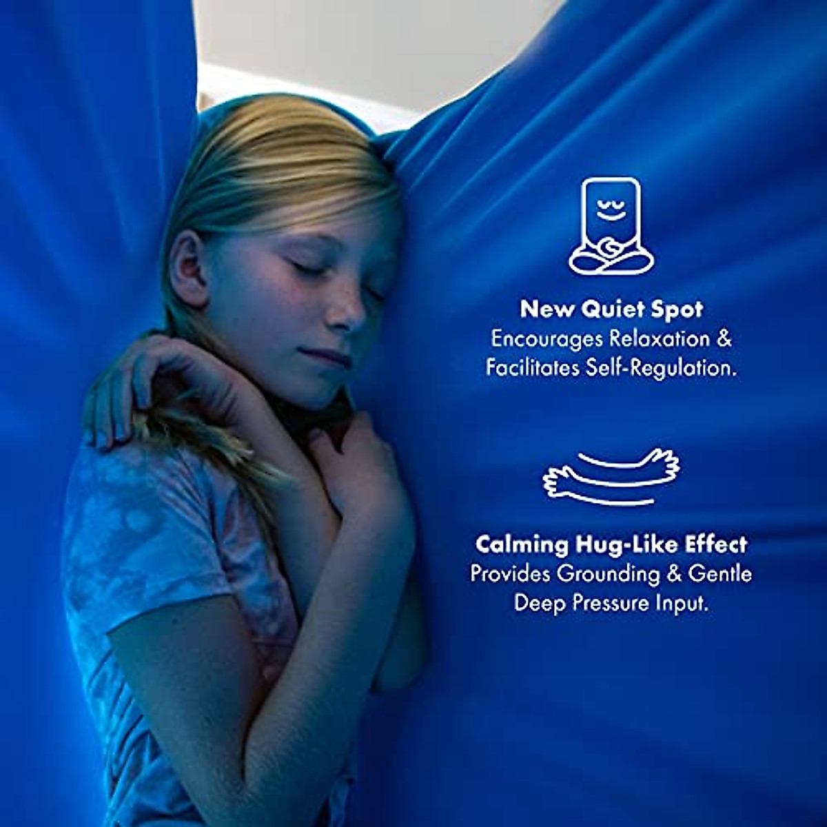 Harkla Rotary Sensory Swing with Swivel - Indoor Swing for Kids with ADHD, Sensory Toys for Autistic Children - Rock Climbing Rated Hardware and Soft Nylon Fabric for Calming Effect, Holds Up to 200lb